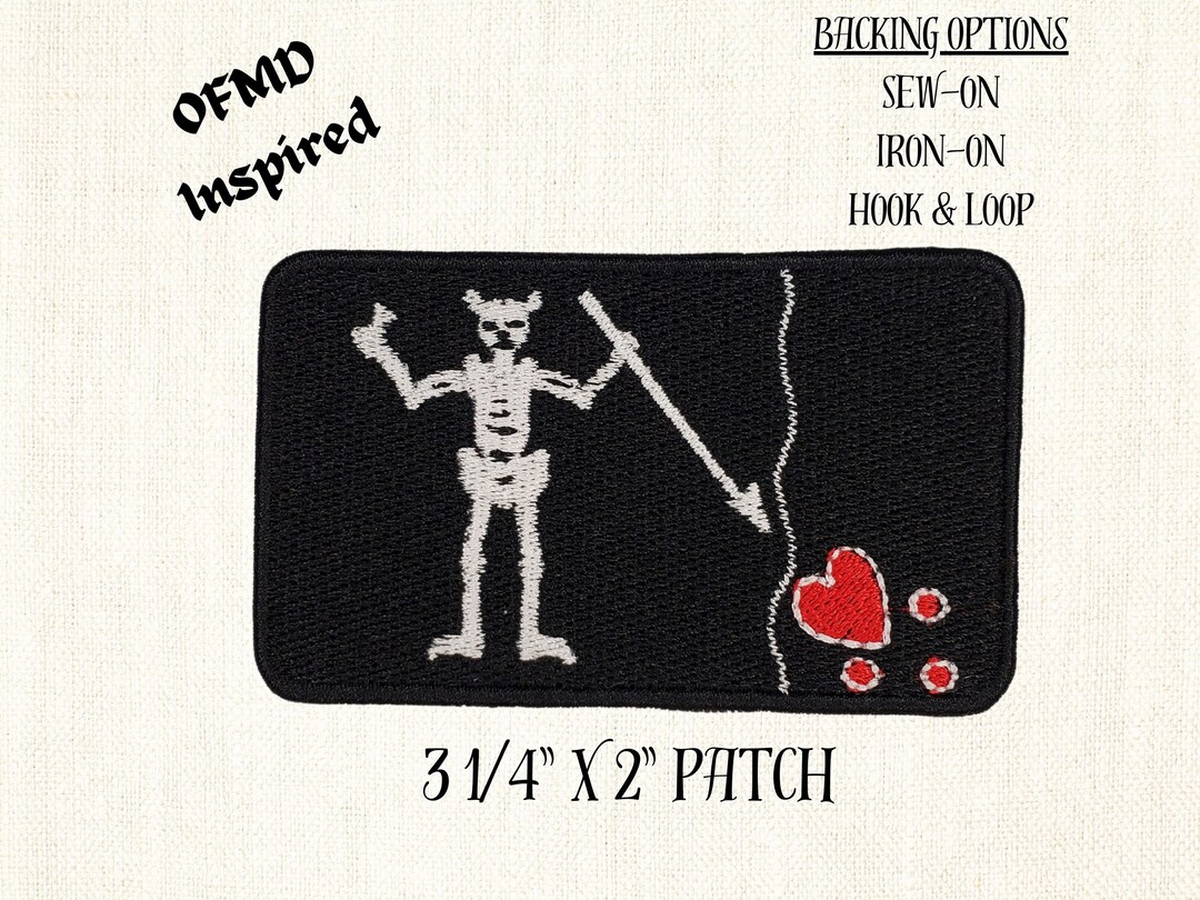 Blackbeard Flag Patch Fully Embroidered, Ofmd-inspired Patch, LGBTQ+ ...