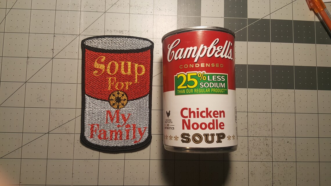 Soup for My Family Embroidered Patch, Battle Jacket Vest Emblem - Etsy