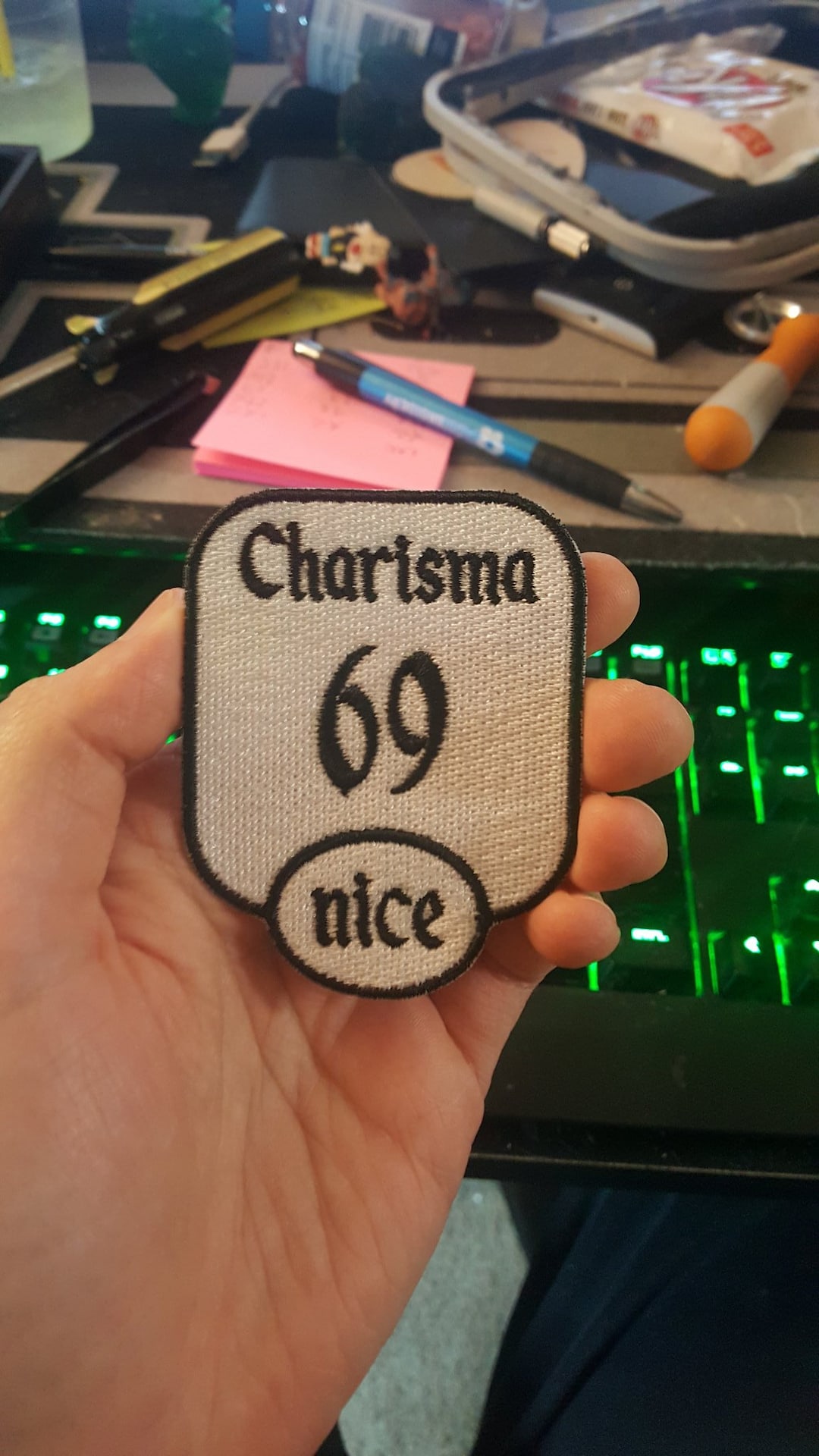 69 Charisma TTRPG Stat Patch, Fully Embroidered Dnd Attribute Emblem ...