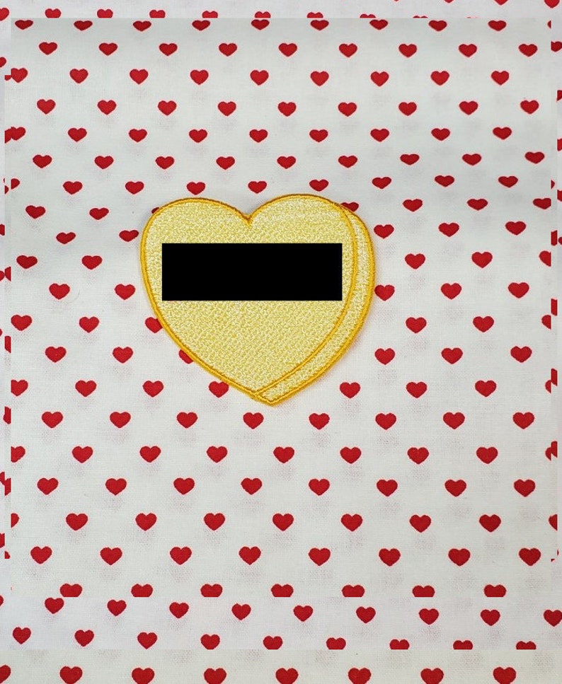 Eat Me Candy Heart Patch, Valentine Emblem, Crude Candy Symbol, Fully ...