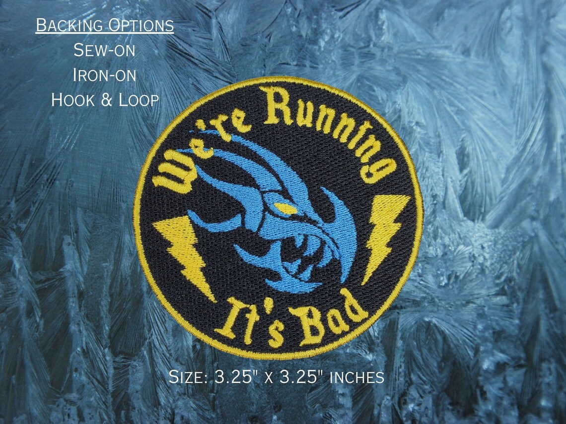 We're Running It's Bad Embroidered Morale Patch, Dnd Death Cleric ...