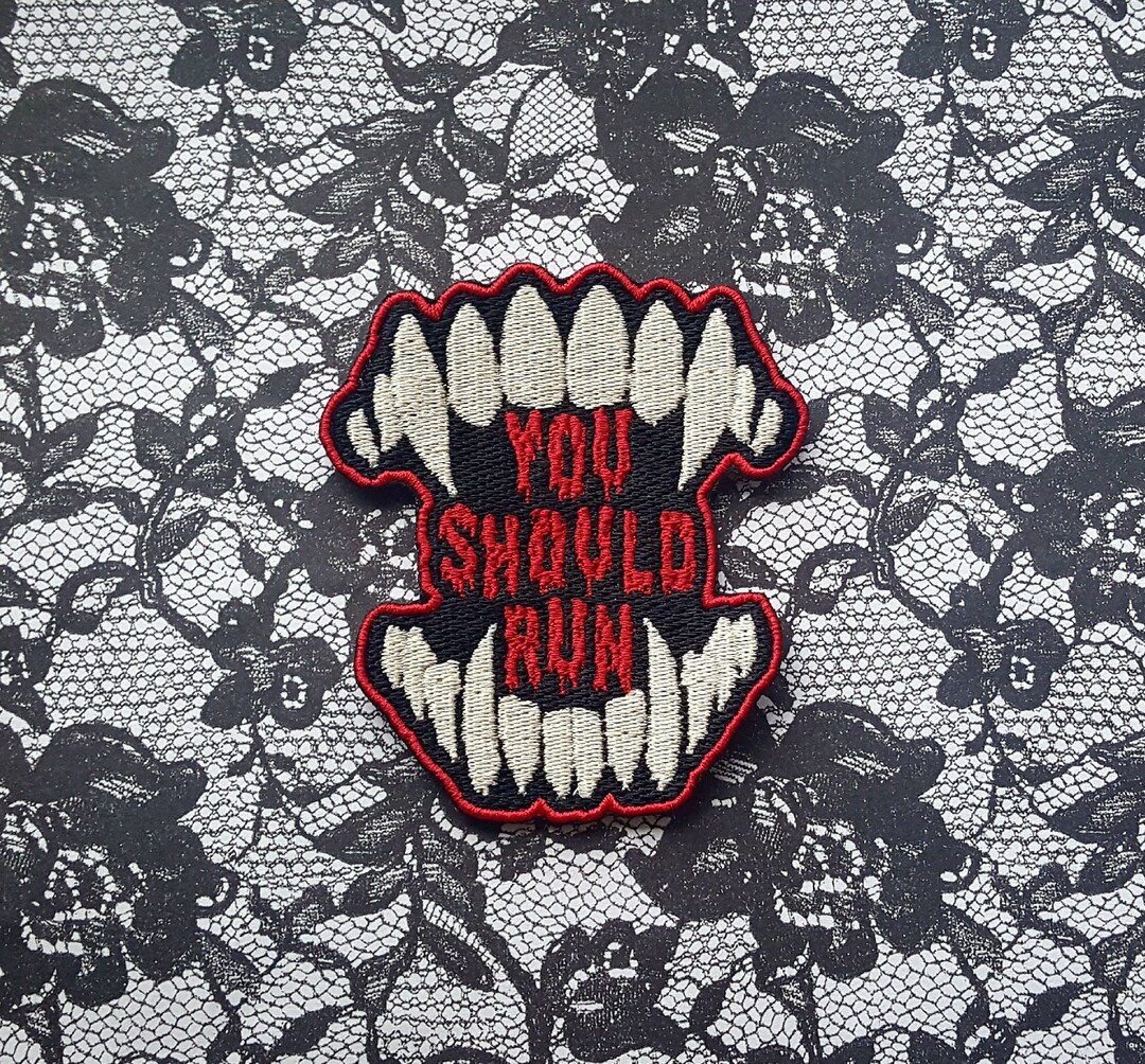 You Should Run Patch Fully Embroidered, Horror Podcast Badge, MAG ...