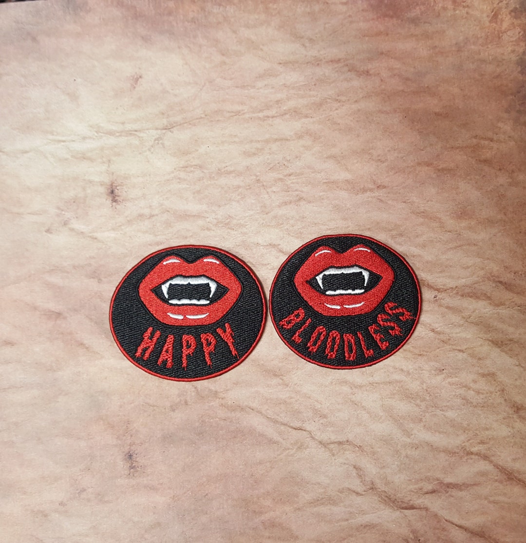 Happy/bloodless Vampire Patch, Astarion-inspired Popular RPG NPC Patches, Fully Embroidered ...
