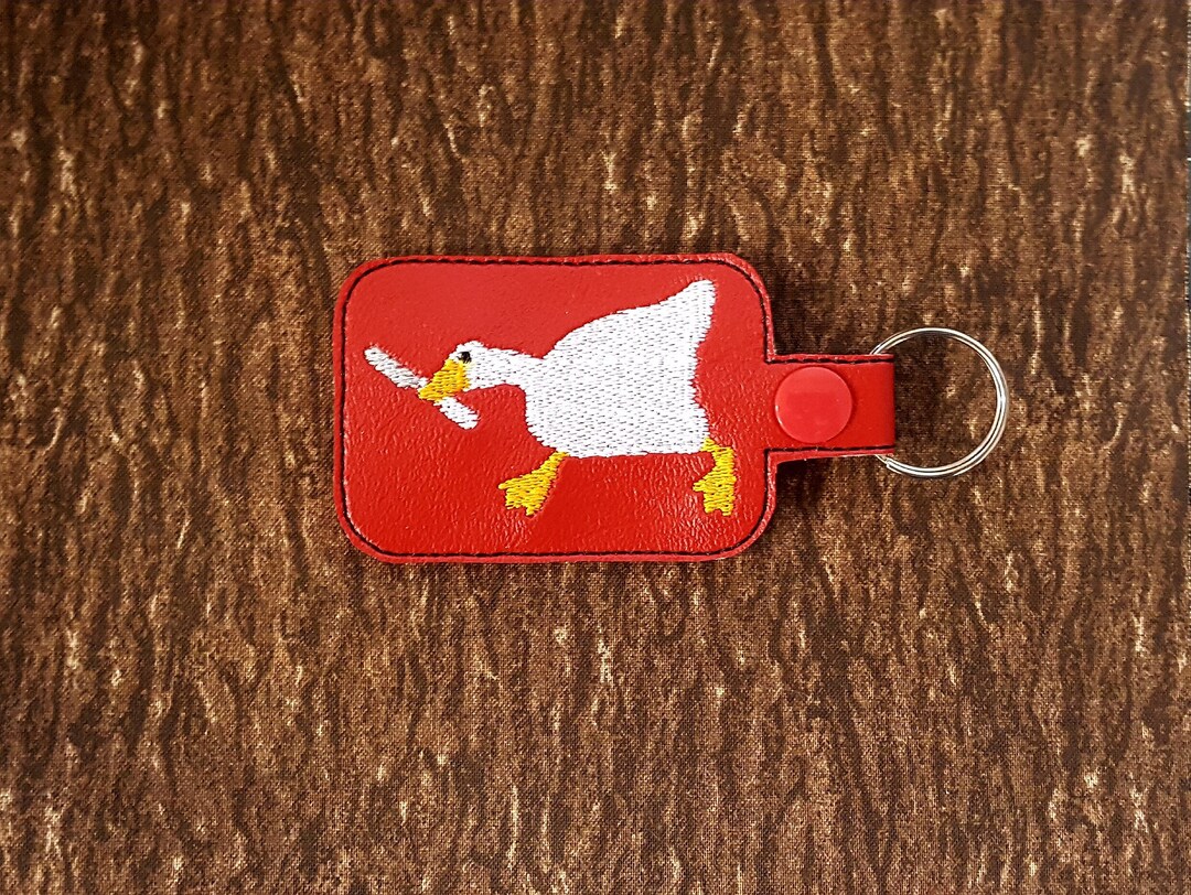 Horrible Goose Keychain, Video Game Meme Key Fob, Silly Goose Bag Clip ...