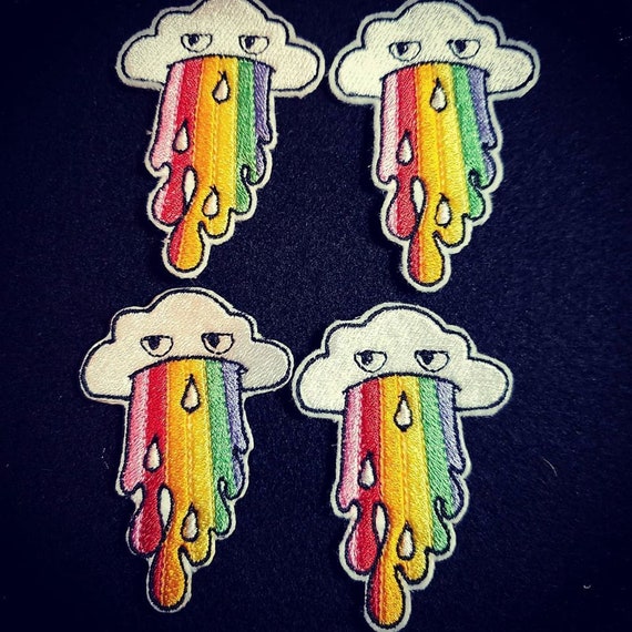 Cloud Vomiting Rainbow Cute Kawaii LGBTQ Pride Patch - Etsy