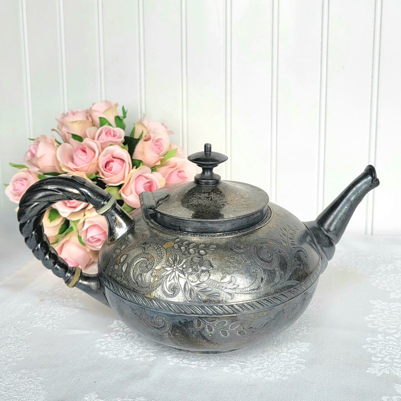 Silver Plate Teapot - Etsy