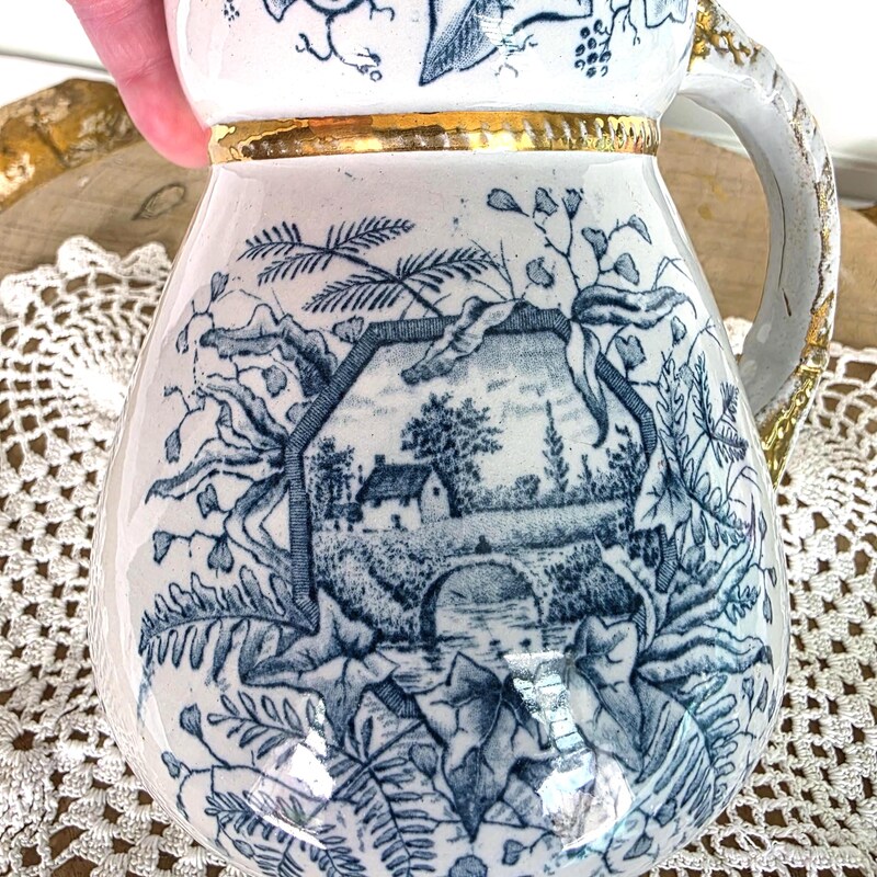 Transferware Pitcher - Etsy