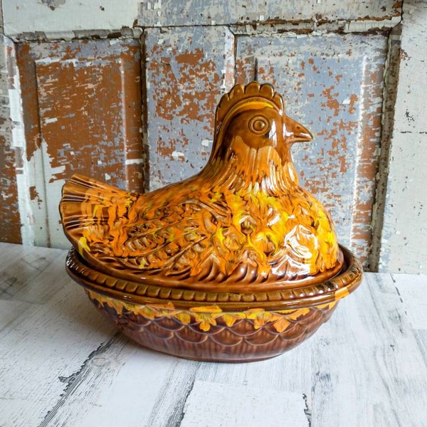 Pottery Chicken - Etsy