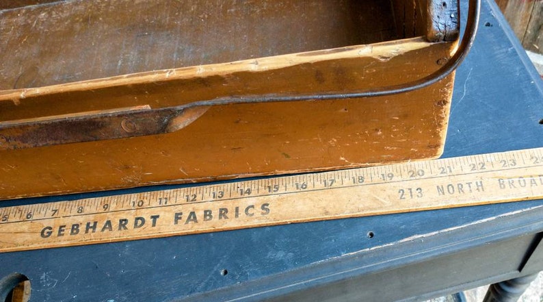 Vintage Antique Wood Tool Box Rustic Carpenter's Work Tote Primitive ...