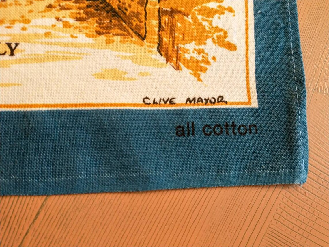 Vintage Kitchen Linen DEVON SCENES Made in Britain Towel Decor or ...