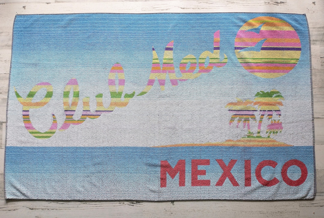 Club Med MEXICO Vintage Beach Towel 50 X 31 - Etsy