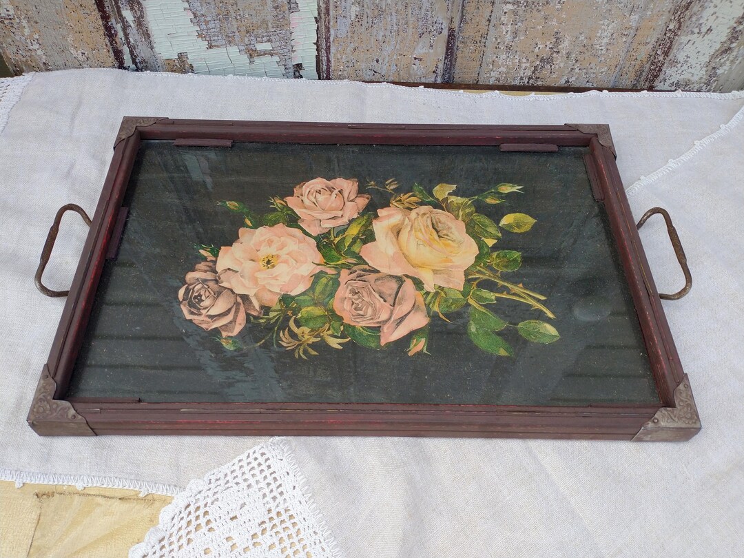 Vintage Romantic Cottagecore Display Serving Tray Minimally Upcycled ...