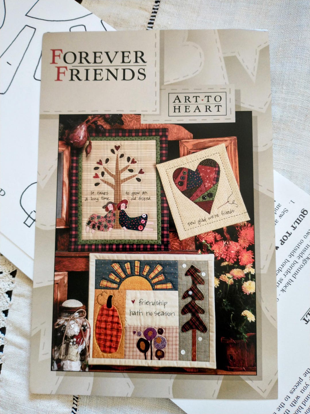 Forever Friends ART to HEART Wall Quilt Patterns 1997 Nancy Halvorsen 3 ...