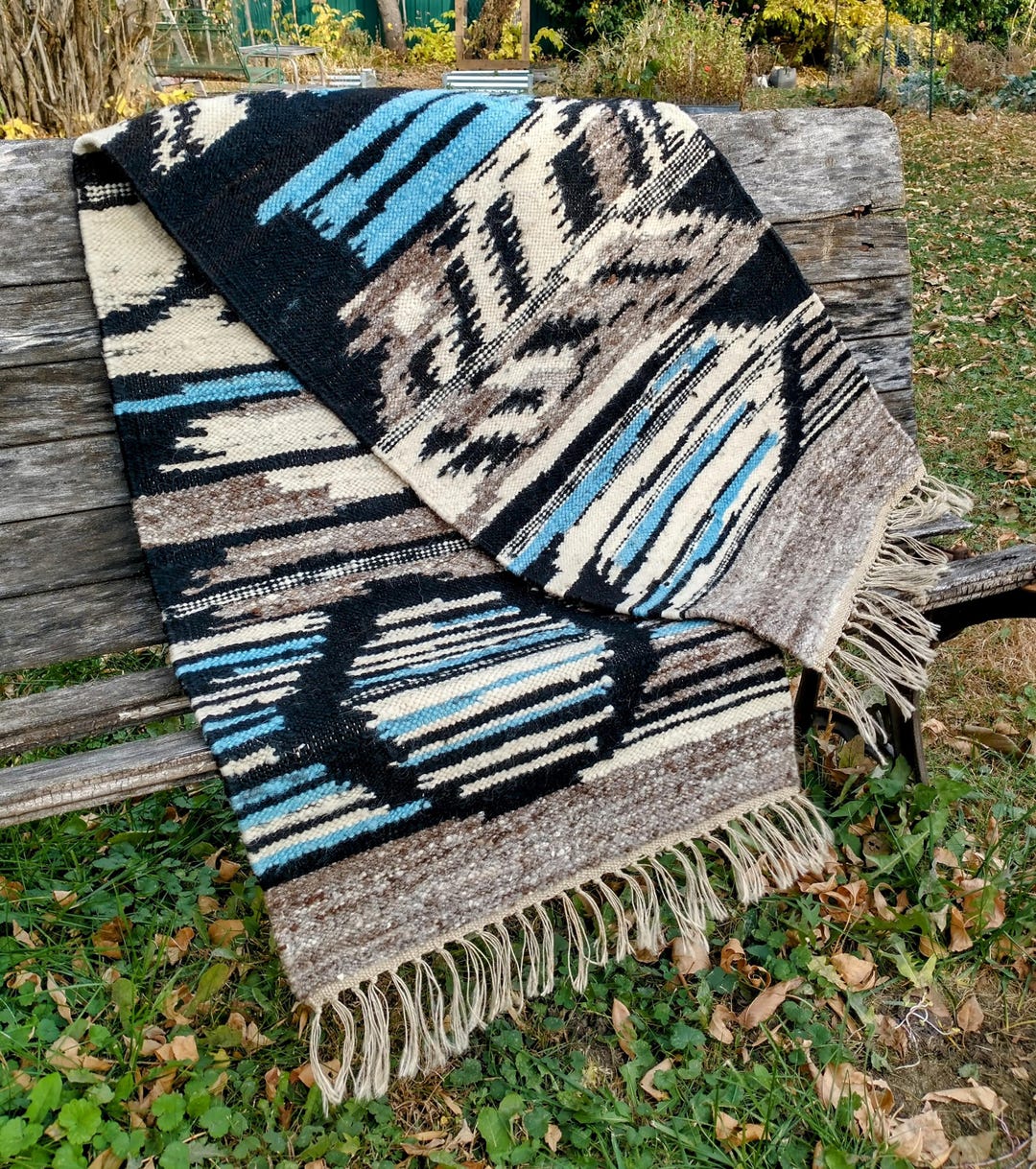 Vintage Wool Southwestern Tapestry Wall Hanging Runner Rug Home Decor ...