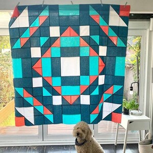 Modern Large Block Quilt Pattern, Mayday, Multiple Sizes, Beginner ...