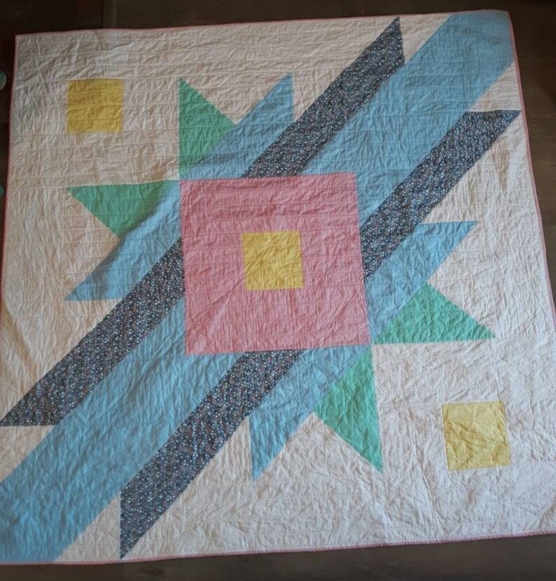 Modern Floral Big Block Quilt Pattern Instant PDF Download - Etsy
