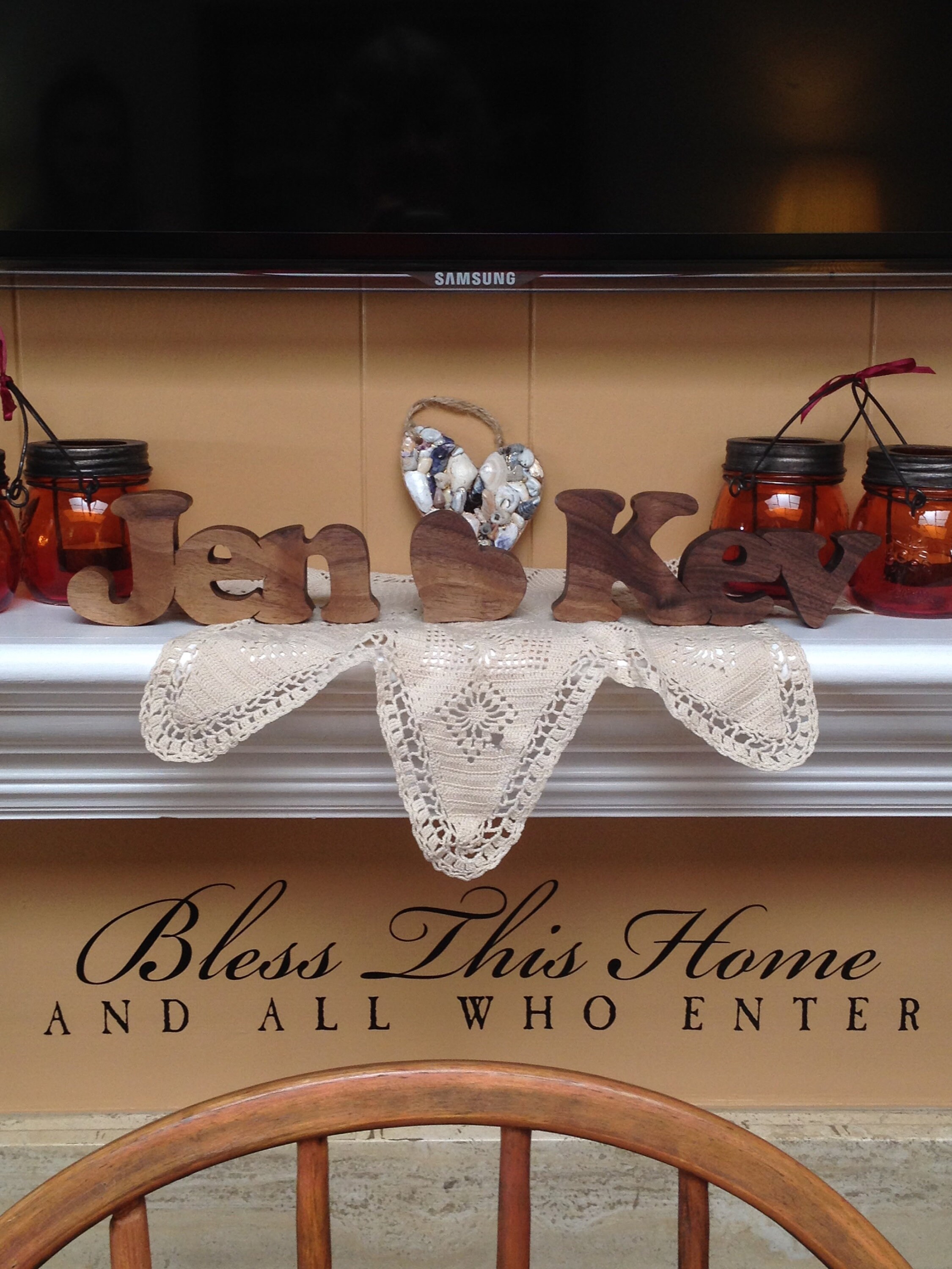 Your NAMES in wood to celebrate your love. Connect names with | Etsy