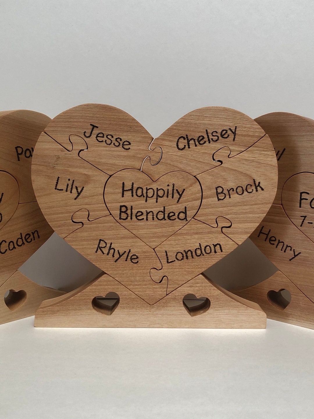 Blended Family Heart Puzzle, UNITY Ceremony, Custom Made and ...