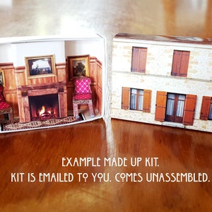 Print and Make Your Own Matchbox House Kit - Etsy