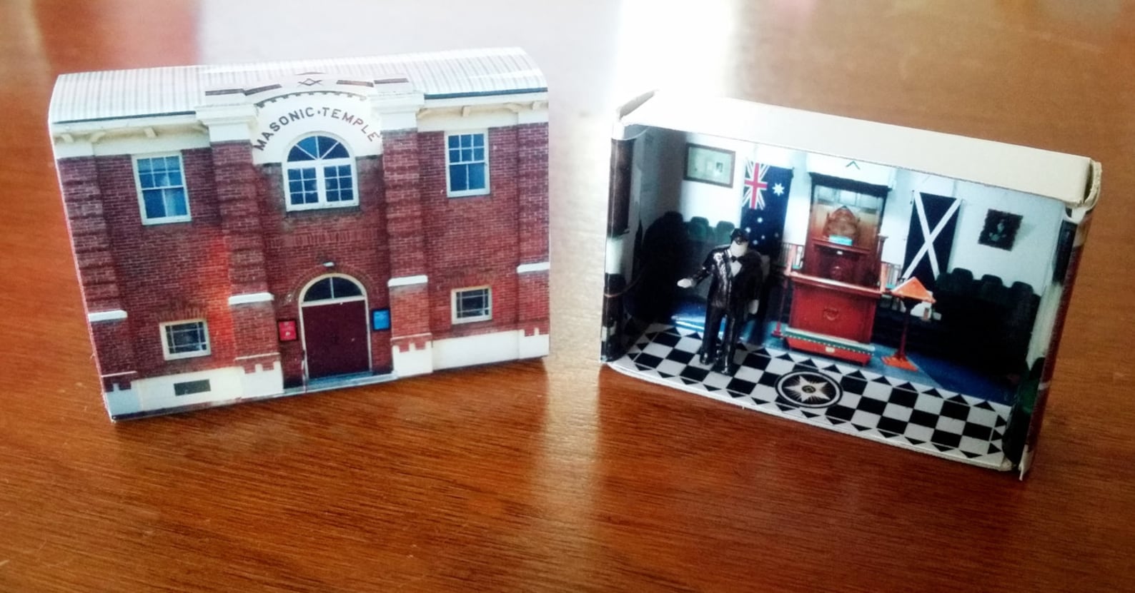 Matchbox Building: Matchbox Miniature of the Masonic Temple, Queanbeyan ...