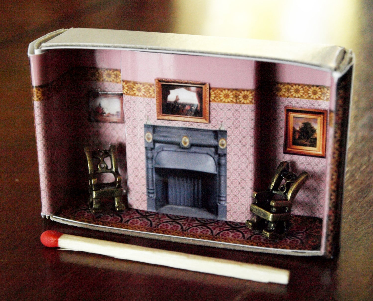 Matchbox House: Miniature Room Inside a Matchbox - Etsy