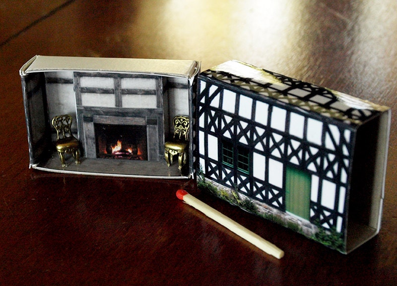 Matchbox House: Miniature Room Inside a Matchbox - Etsy