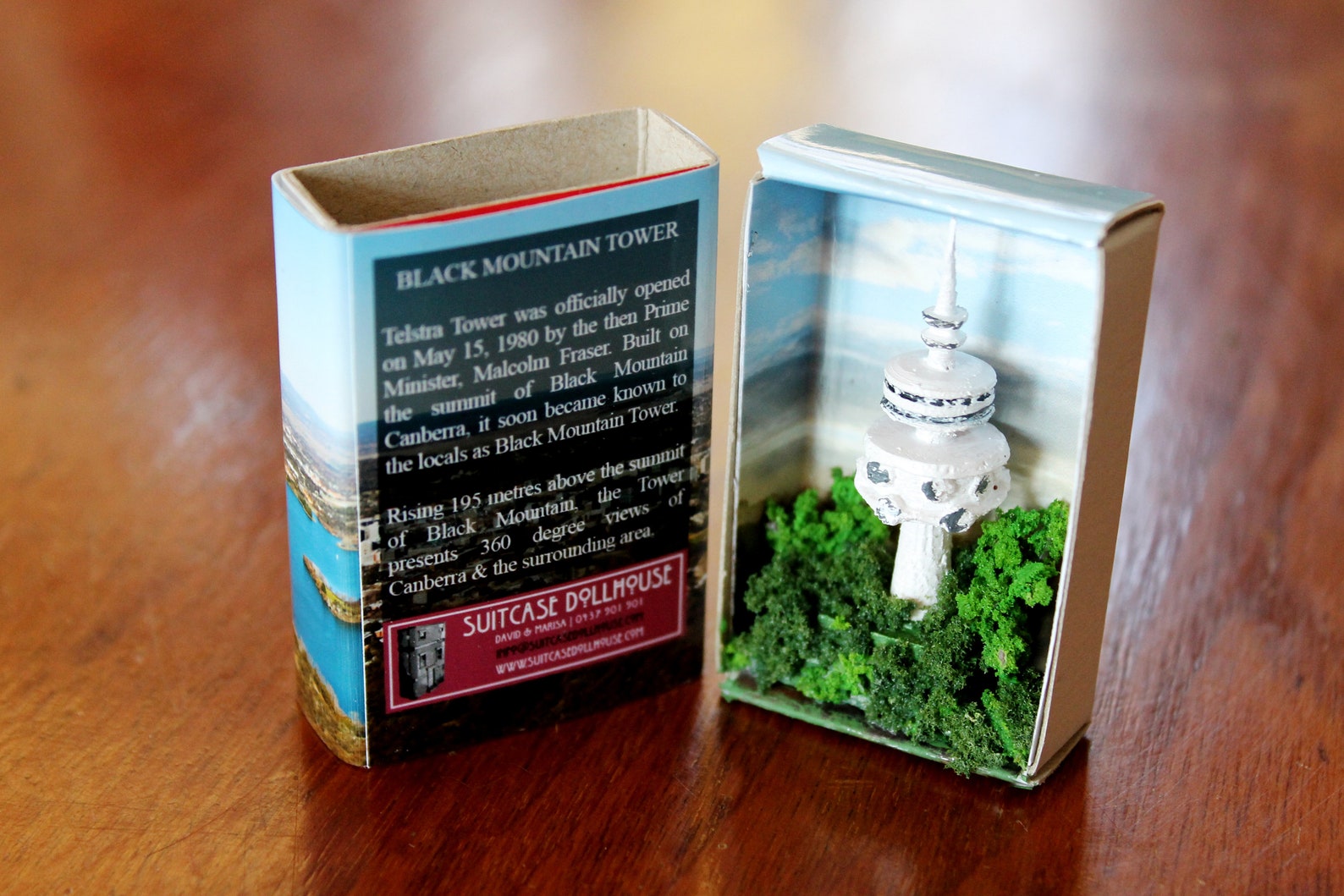 Matchbox Building: Matchbox Miniature of Black Mountain Tower, Canberra ...