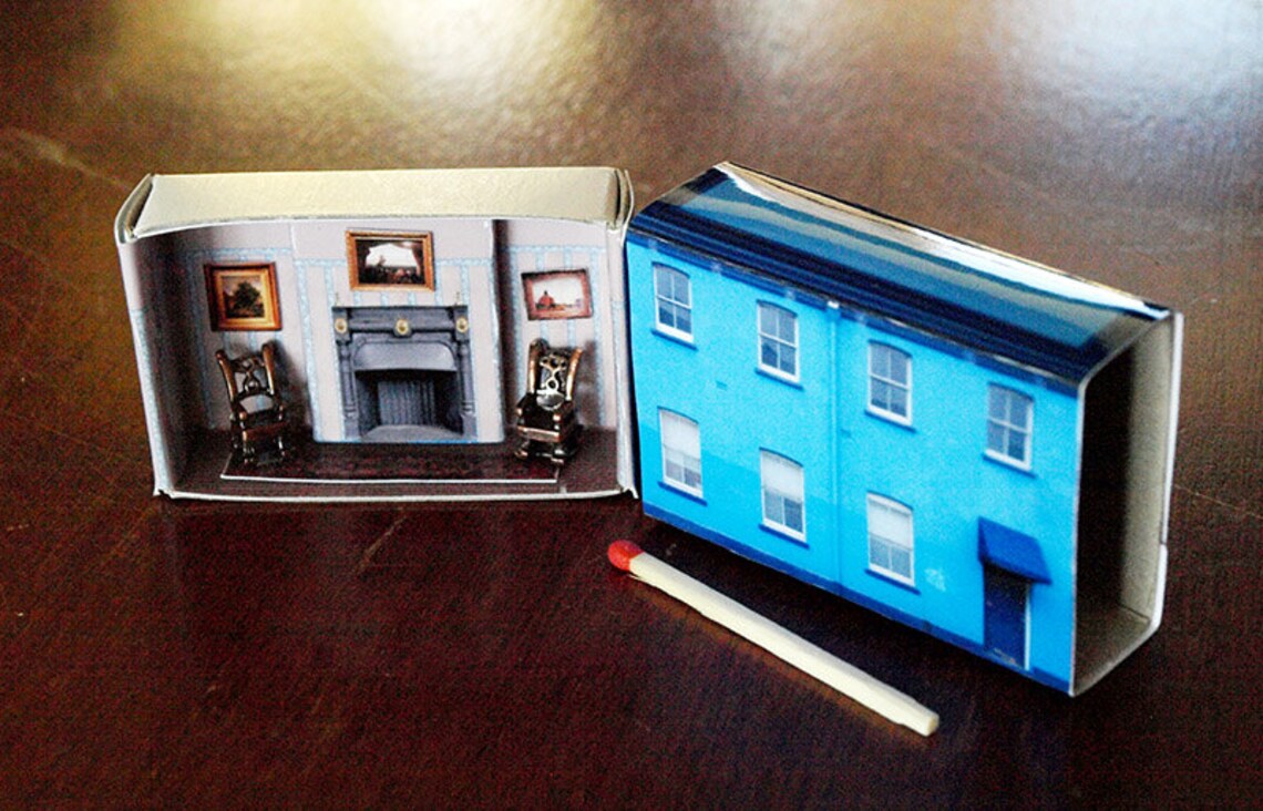 Matchbox House: Miniature Room Inside a Matchbox - Etsy