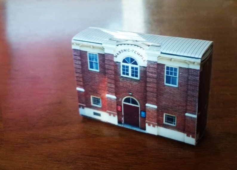 Matchbox Building: Matchbox Miniature of the Masonic Temple, Queanbeyan ...