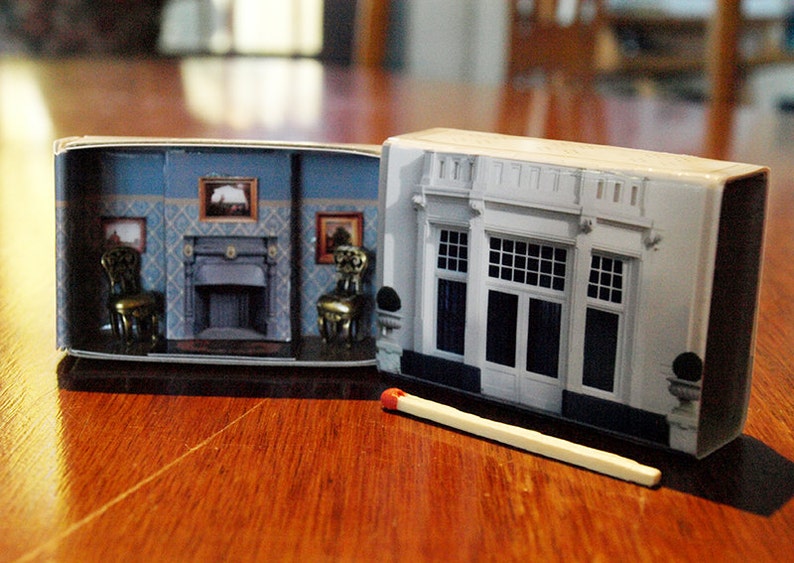 Matchbox House: Miniature Room Inside a Matchbox - Etsy Australia