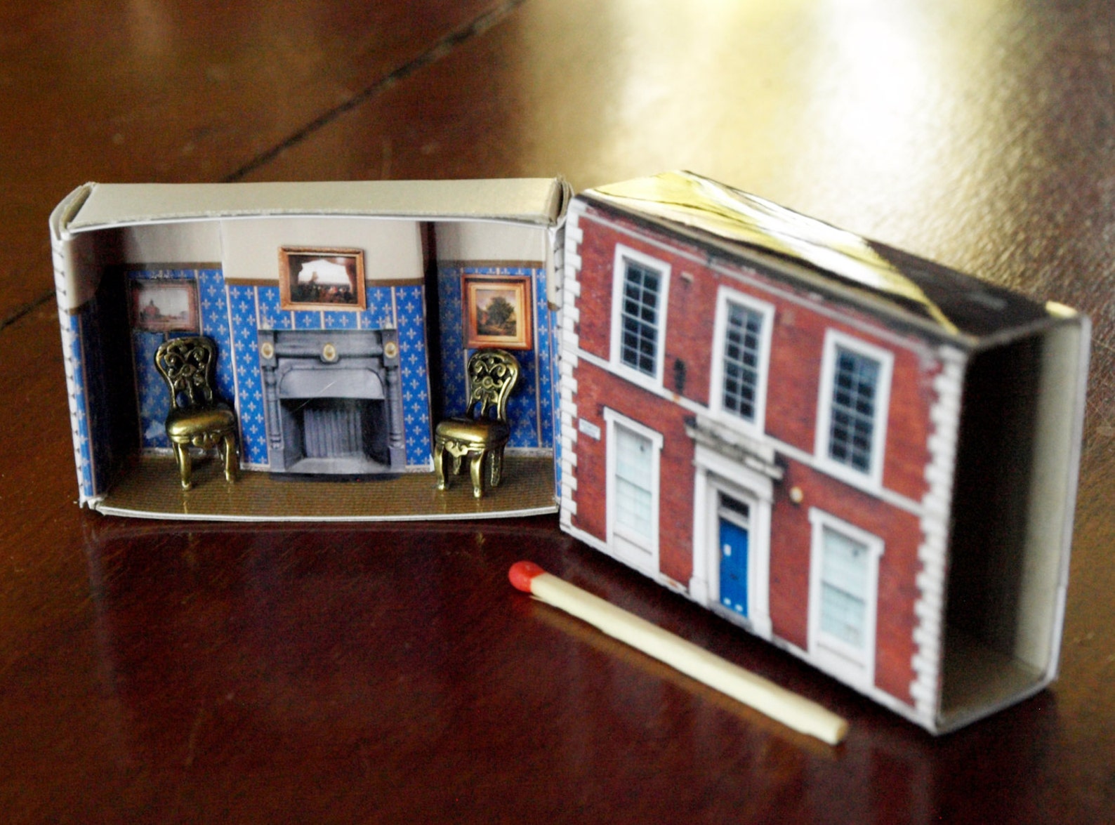 Matchbox House: Miniature Room inside a Matchbox - Etsy Portugal