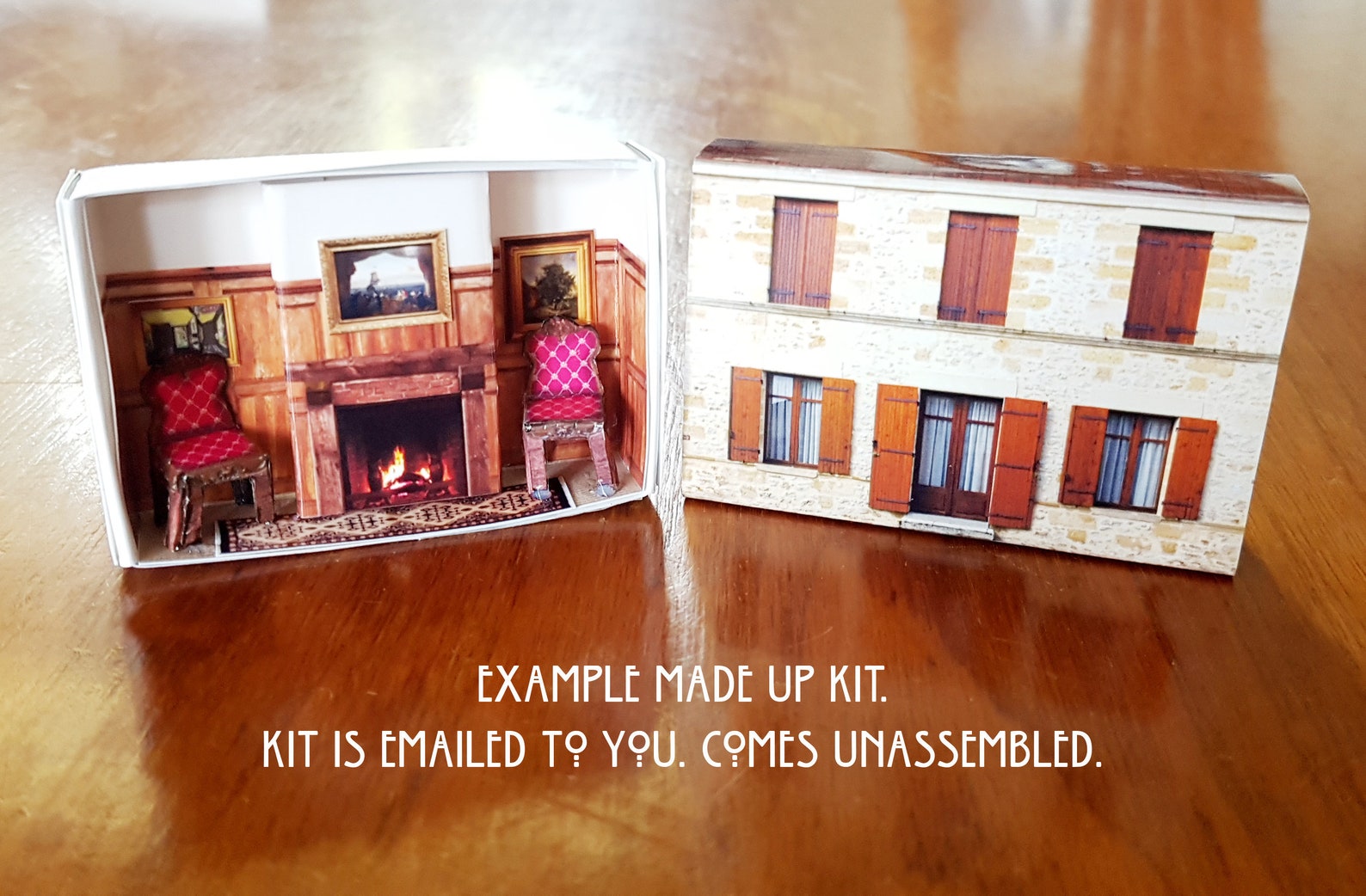 Print and Make Your Own Matchbox House Kit - Etsy