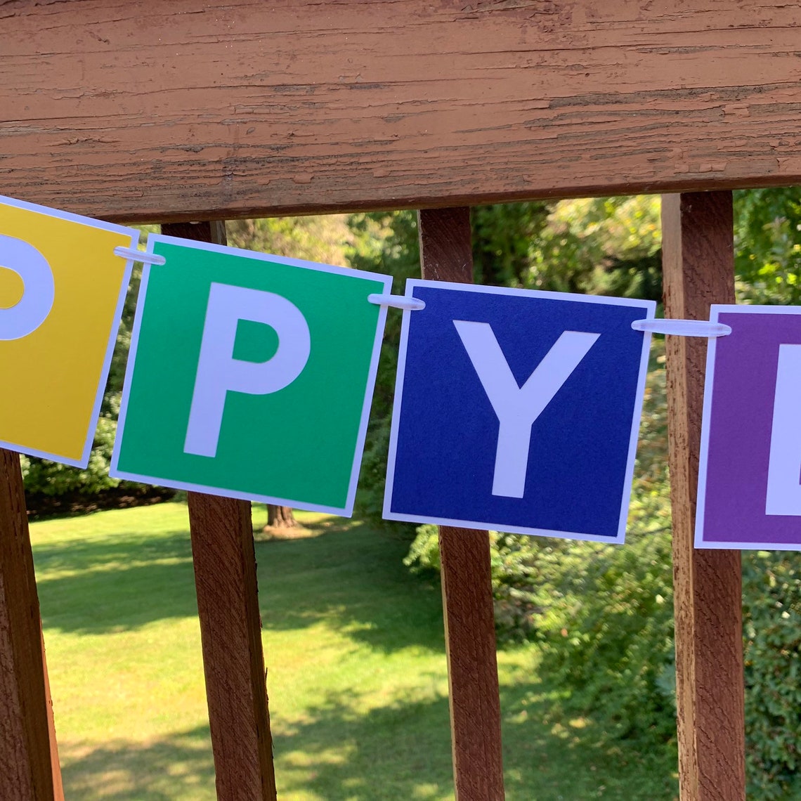 Rainbow Happy Birthday Banner Rainbow Banner Rainbow Theme - Etsy