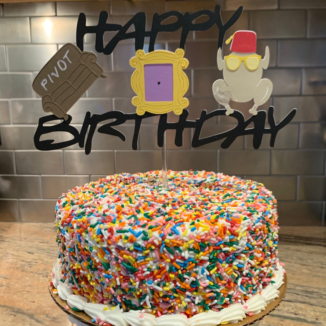 Friends Theme Cake Topper, Friends TV Theme Party, Friends TV Show Cake ...