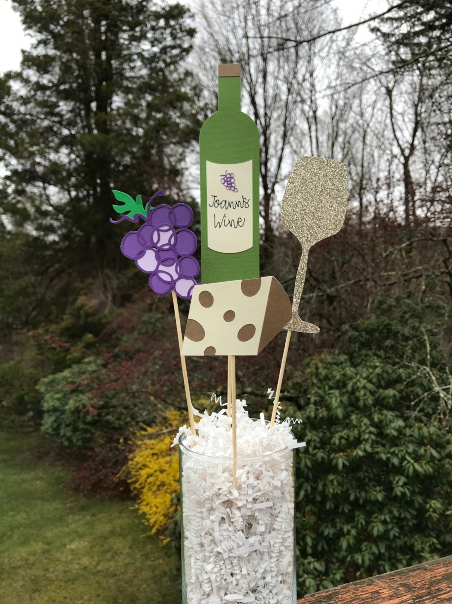 Wine & Cheese Party Centerpiece, Wine Party Centerpiece - Etsy