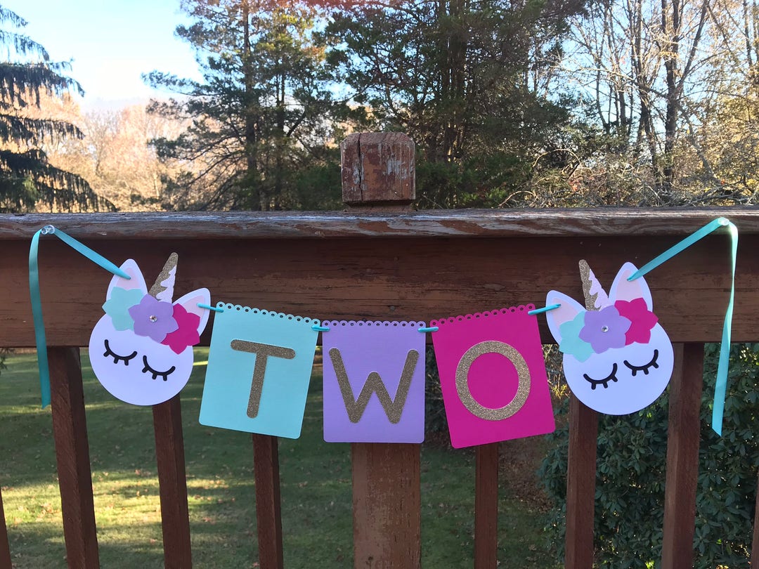Unicorn Banner, Unicorn Number Banner, Unicorn Birthday Banner - Etsy