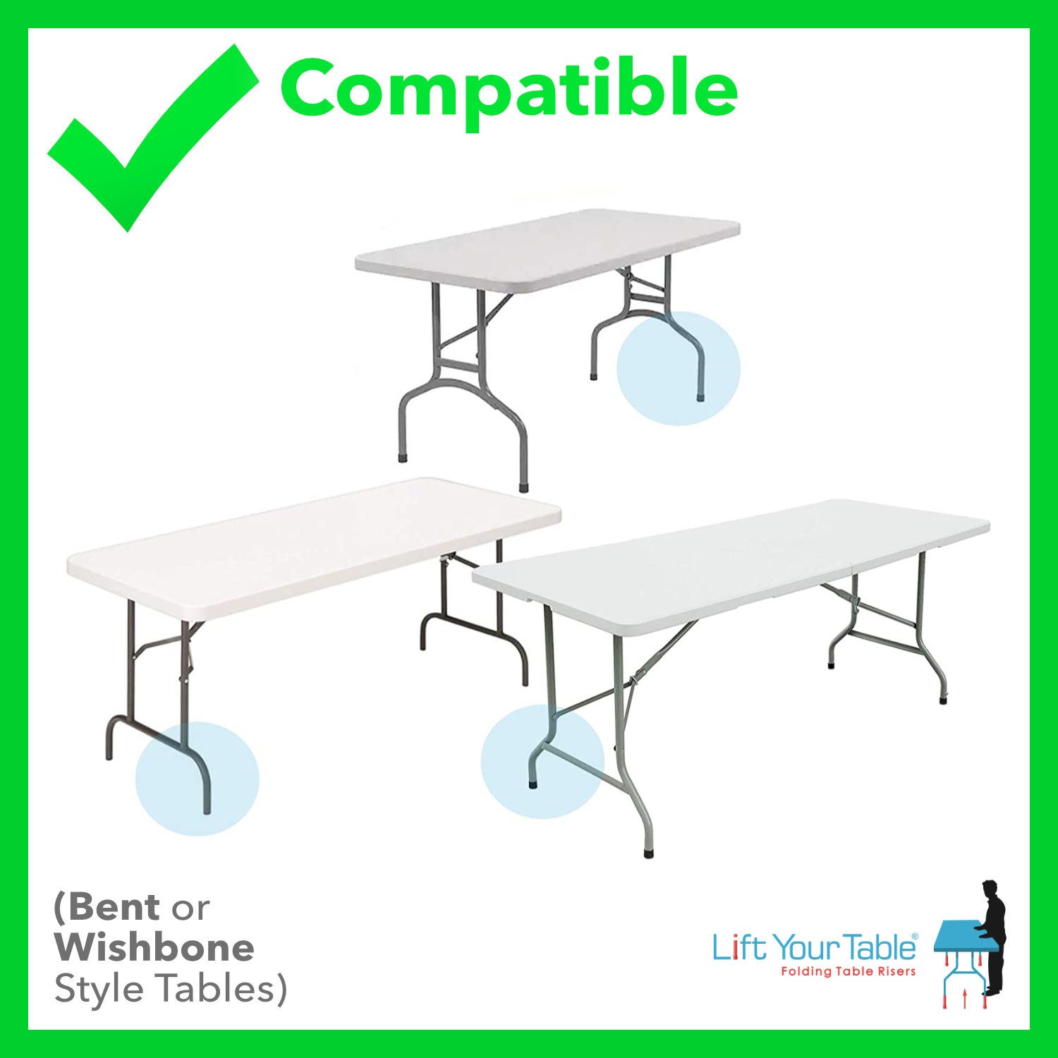 Lift Your Table® Folding Table Risers - Standing Desk Kit - Etsy
