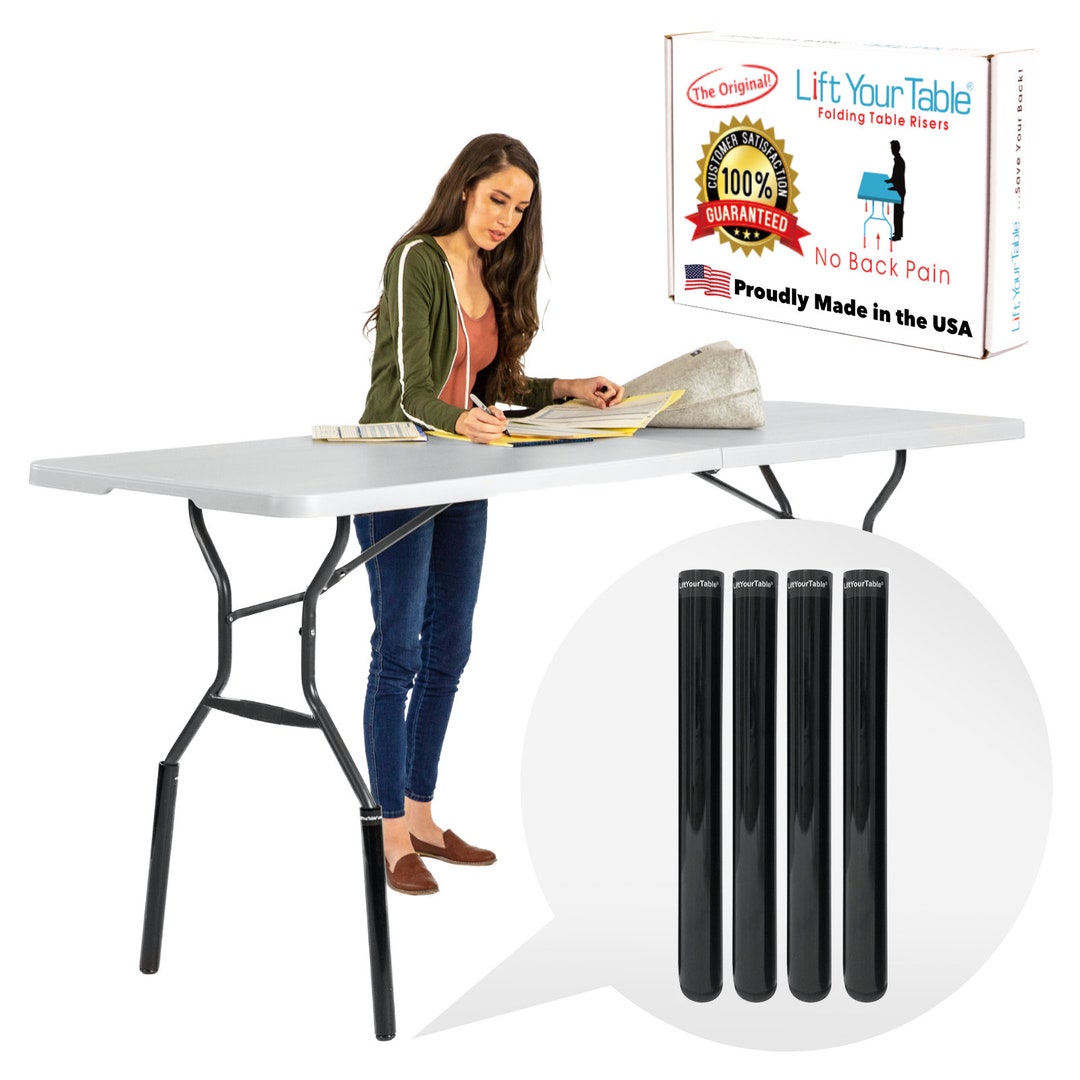 Lift Your Table® Folding Table Risers - Standing Desk Kit - Etsy