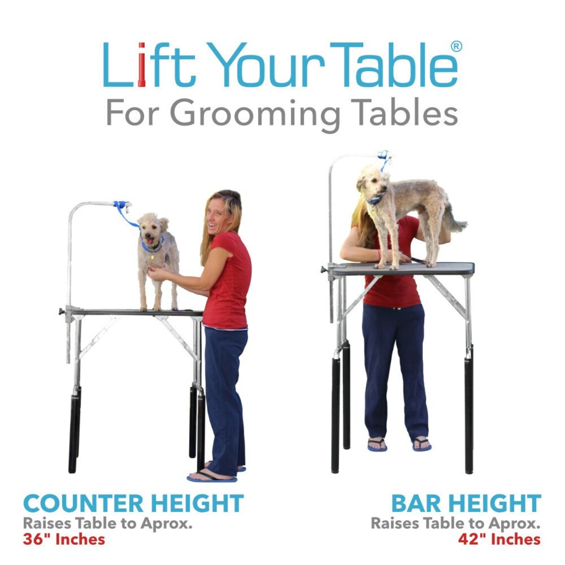 Lift Your Table® Groomer's Kit Risers for Grooming Tables. Raise Your ...