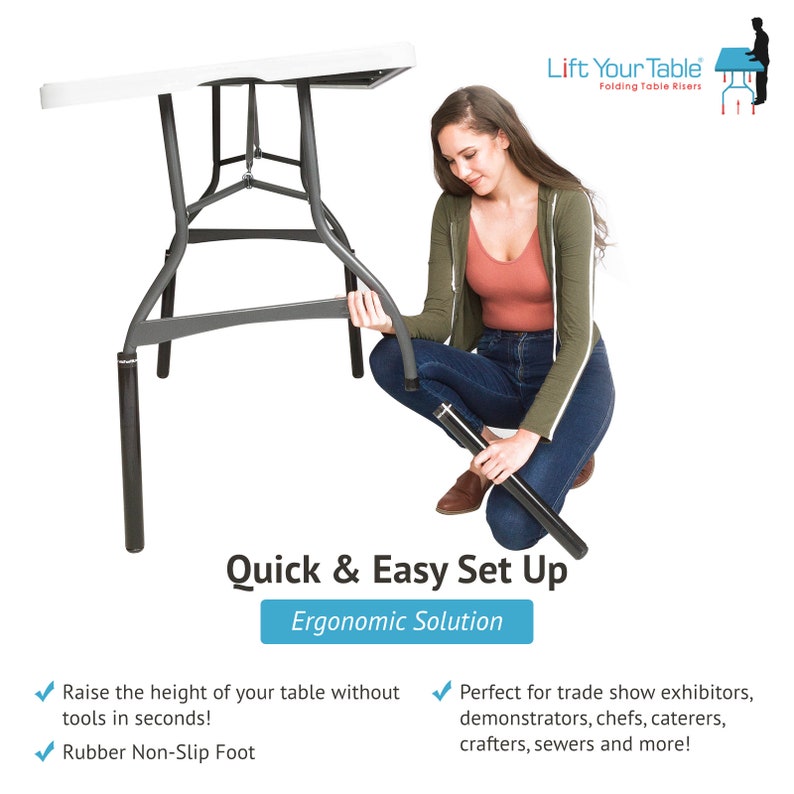 Lift Your Table® Folding Table Risers - Standing Desk Kit - Etsy
