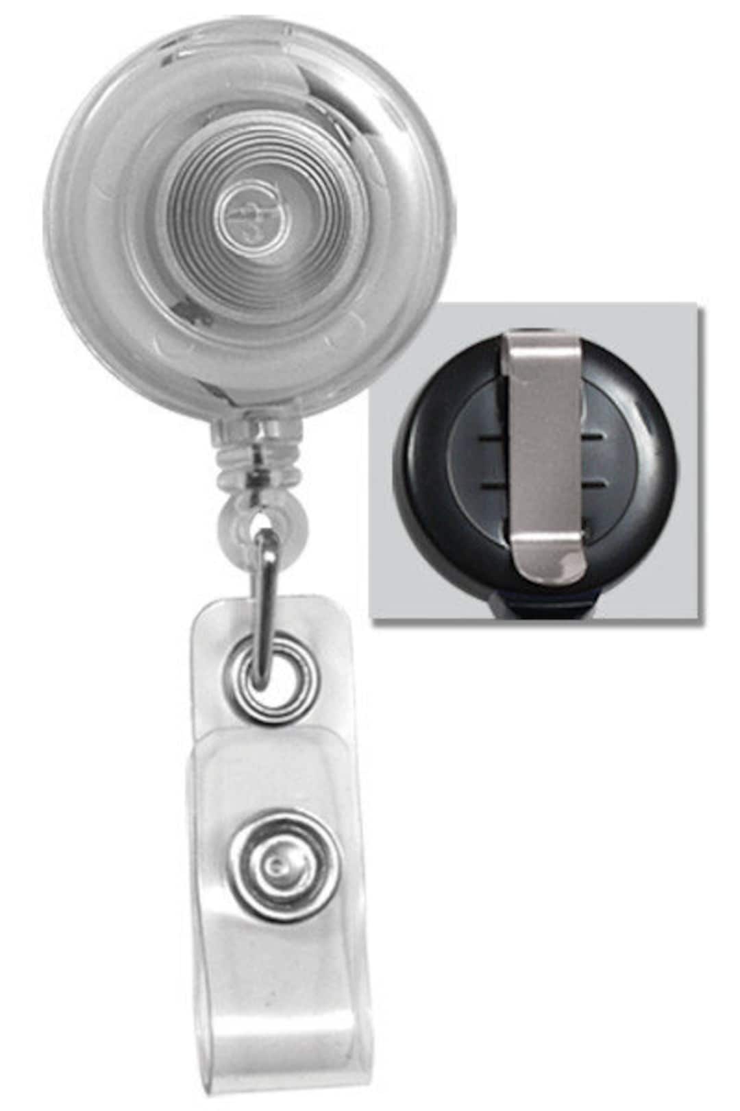 10 Clear Badge Reels With Vinyl Strap & Belt Clip | 2120-3600 - Etsy