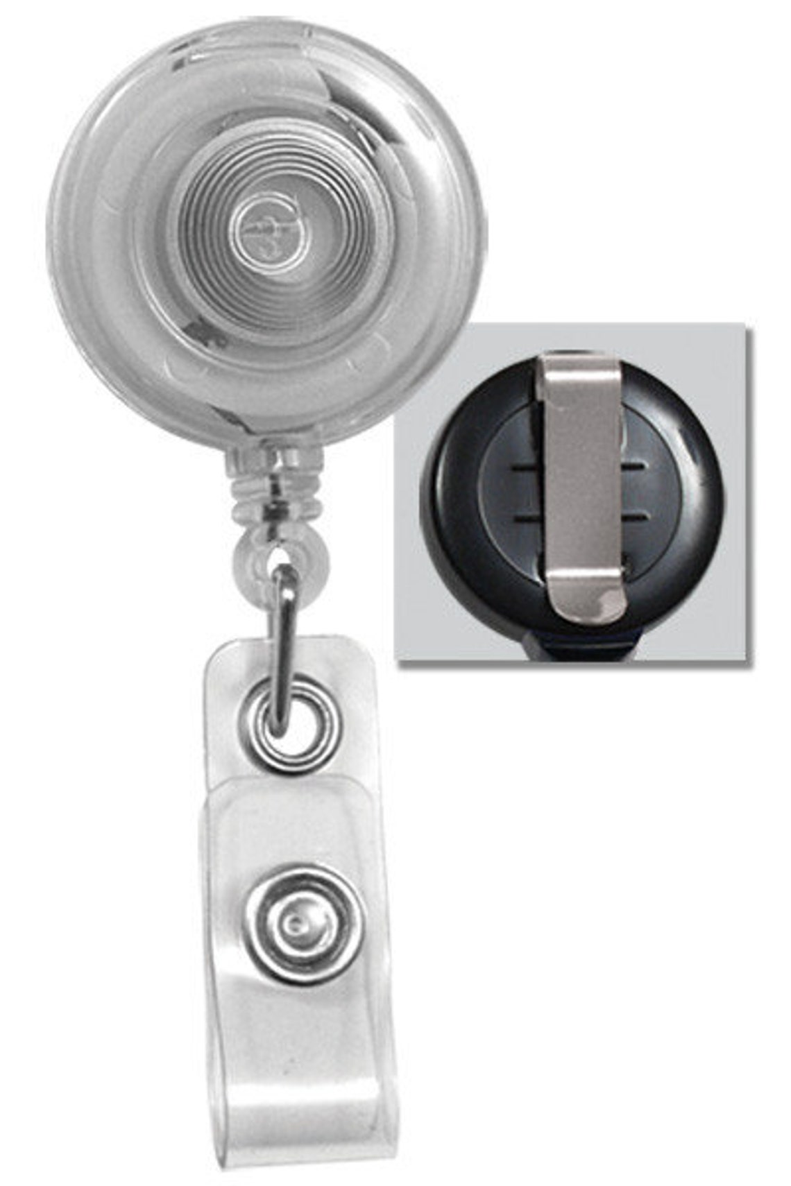 25 Clear Badge Reels With Vinyl Strap & Belt Clip - 2120-3600 - Etsy