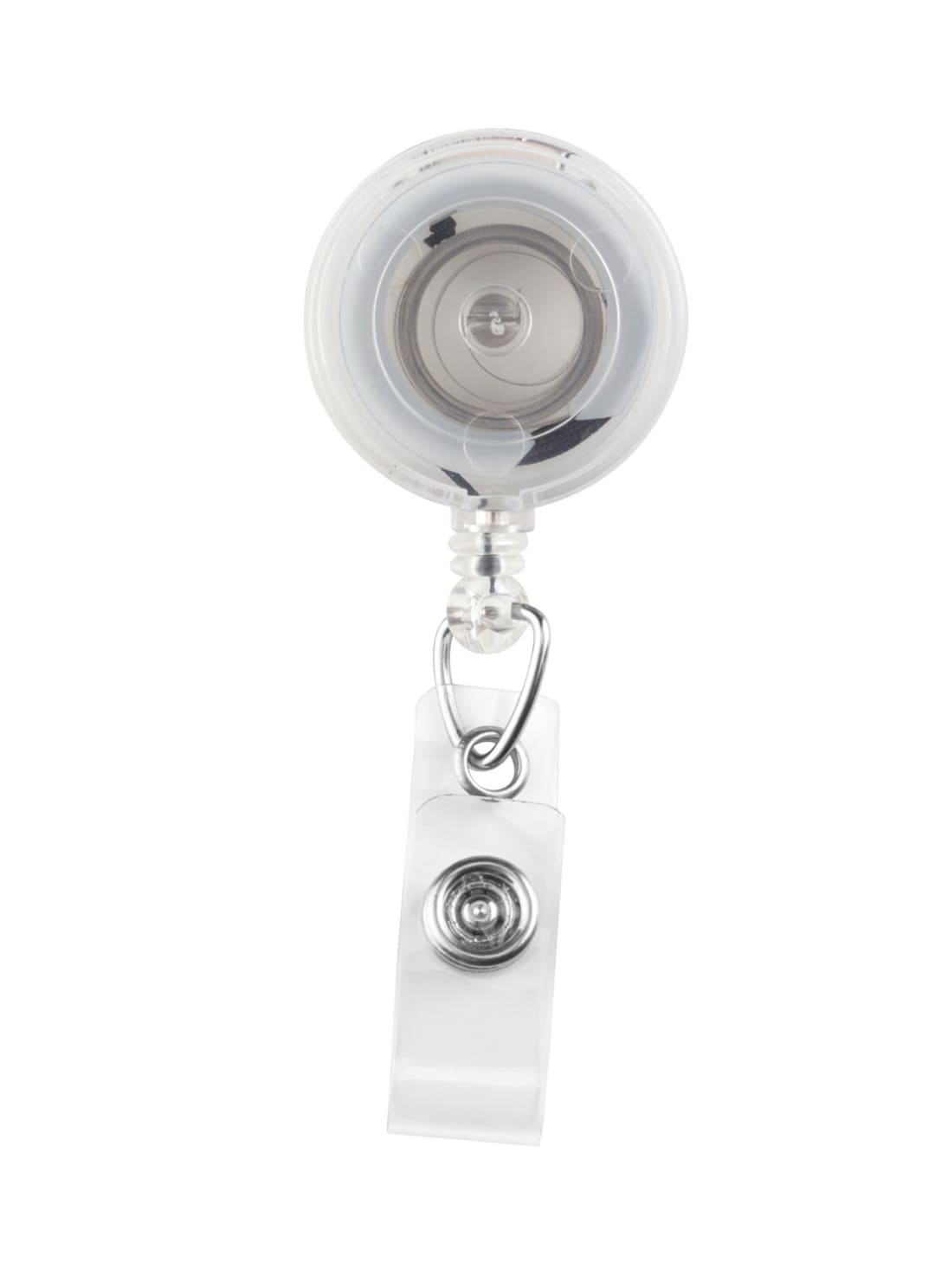 50 Pack of Clear Badge Reels With Vinyl Straps & Swivel Spring Clips ...