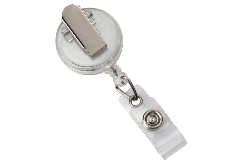 25 Clear Badge Reels With Vinyl Strap & Belt Clip - 2120-3600 - Etsy