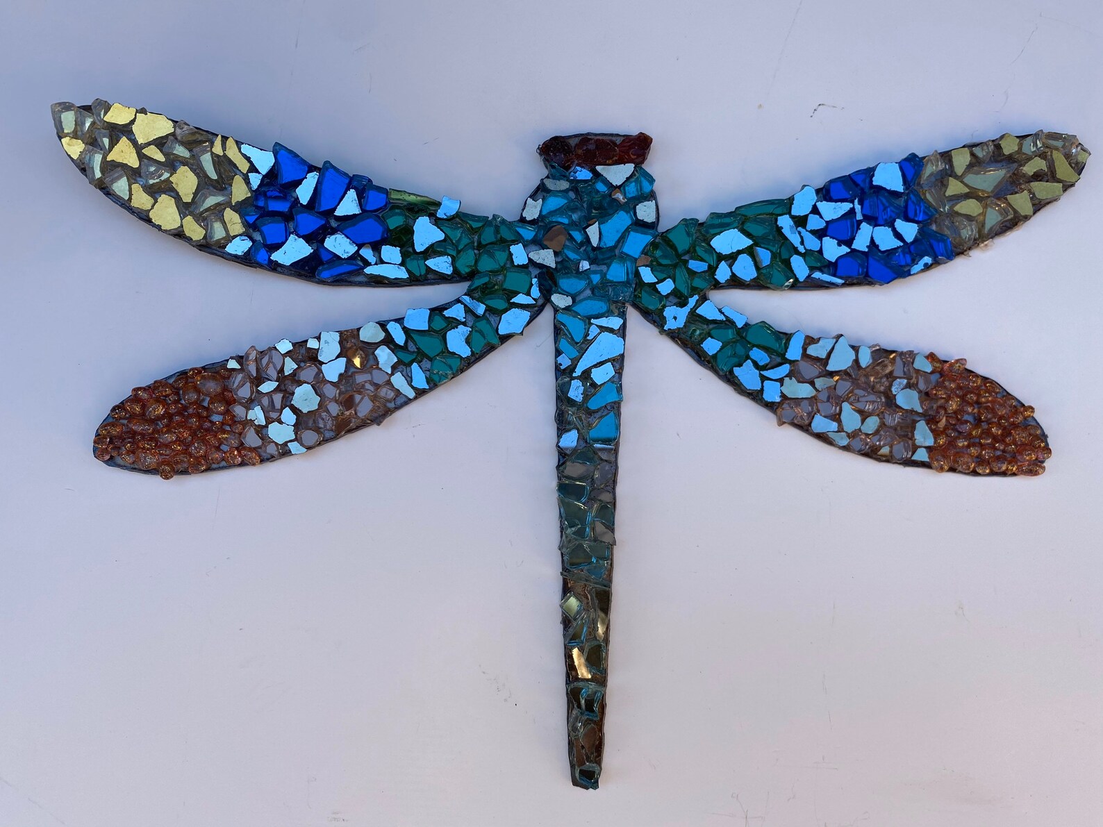 Multi Color Dragonfly Art, Dragonfly Wall Decor, Dragonfly Garden Art ...