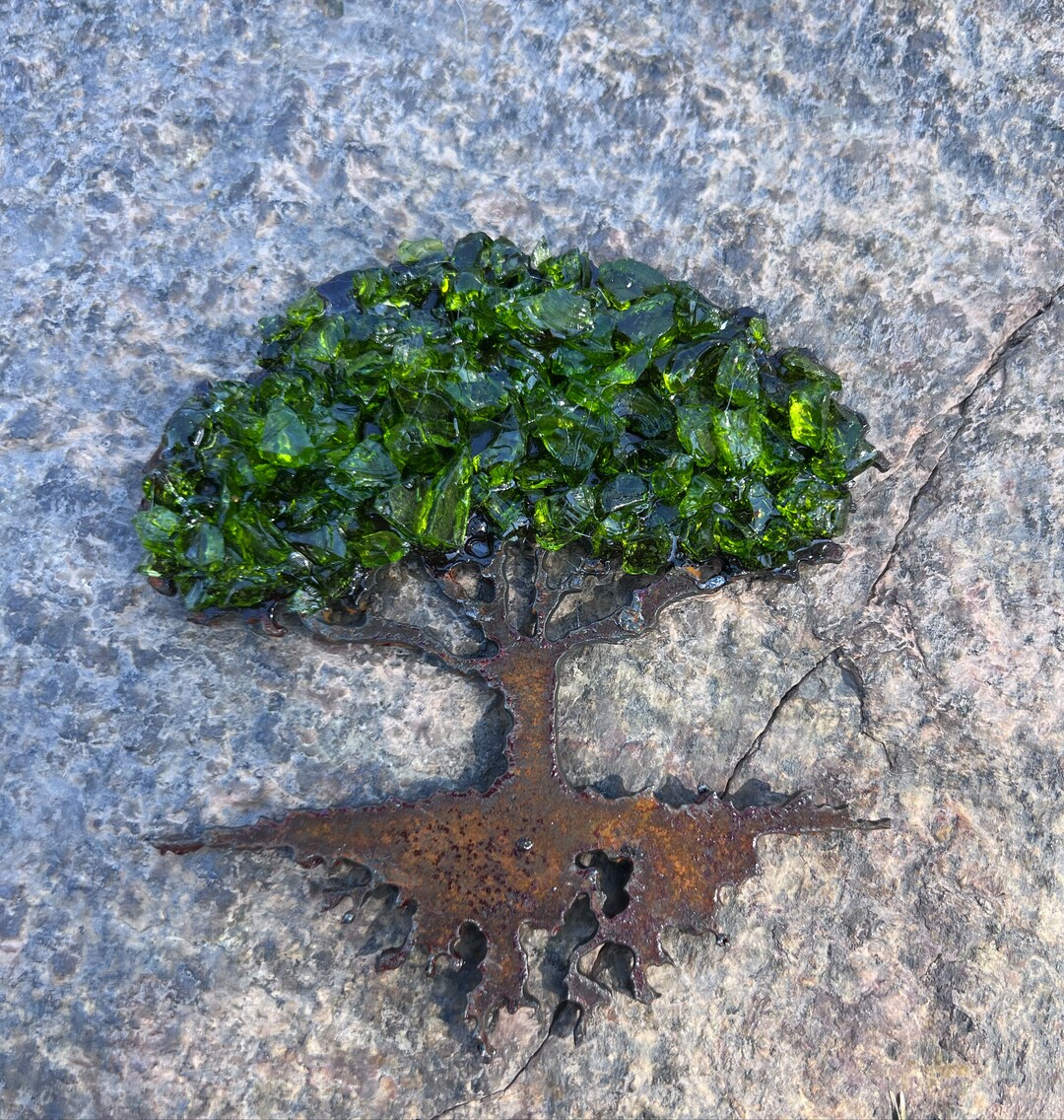 4” Tree of Life Eblished With Wine Bottle Glass, Tree of Life, Tree ...