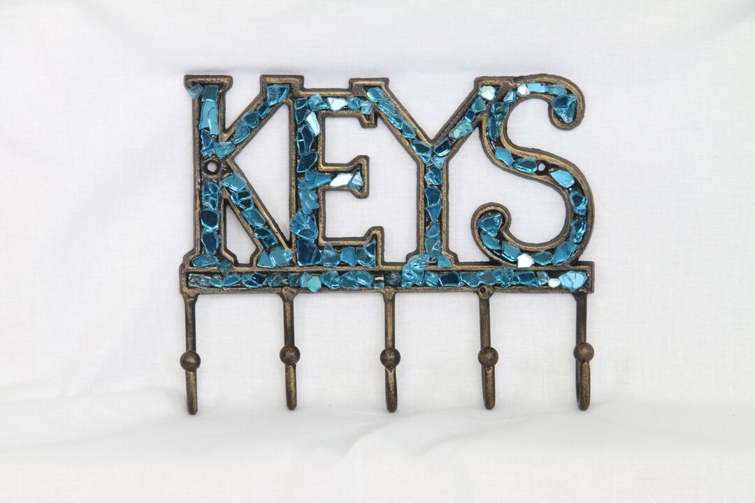 Country Chic Rustic Metal Keyhook, Hanging Keys Home Decor ...