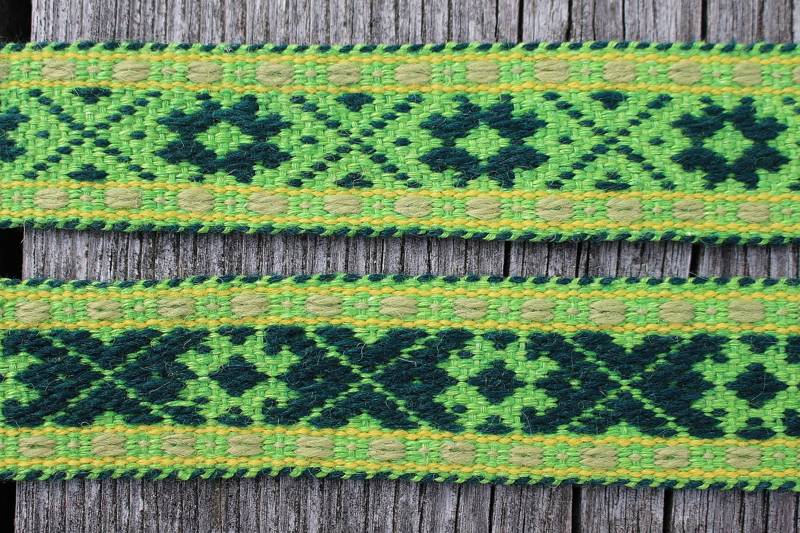 Handmade Woven Belt With Ornamental Pattern and Wooden Buckle - Etsy