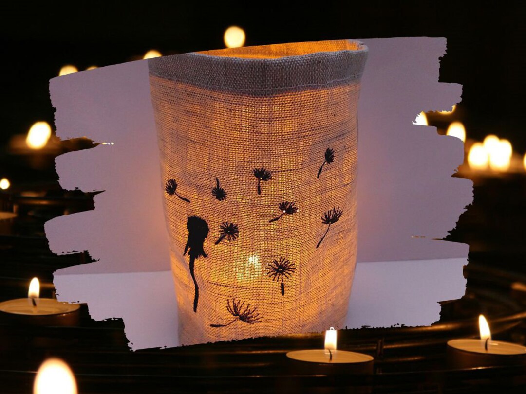 Embroidered WINDLIGHT *** FAREWELL *** // Free Choice of Color // Light ...