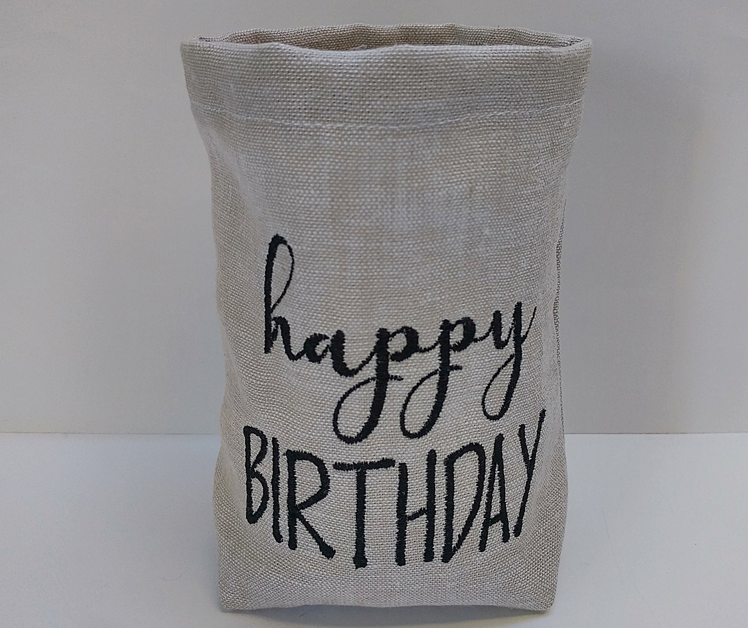 Embroidered WINDLIGHT "happy Birthday" //free Choice of Colors ...